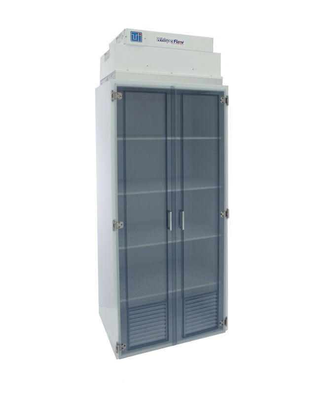 Storage Cabinet with 120 V Filter/Blower; Polypropylene, 25.75" W x 16. ...