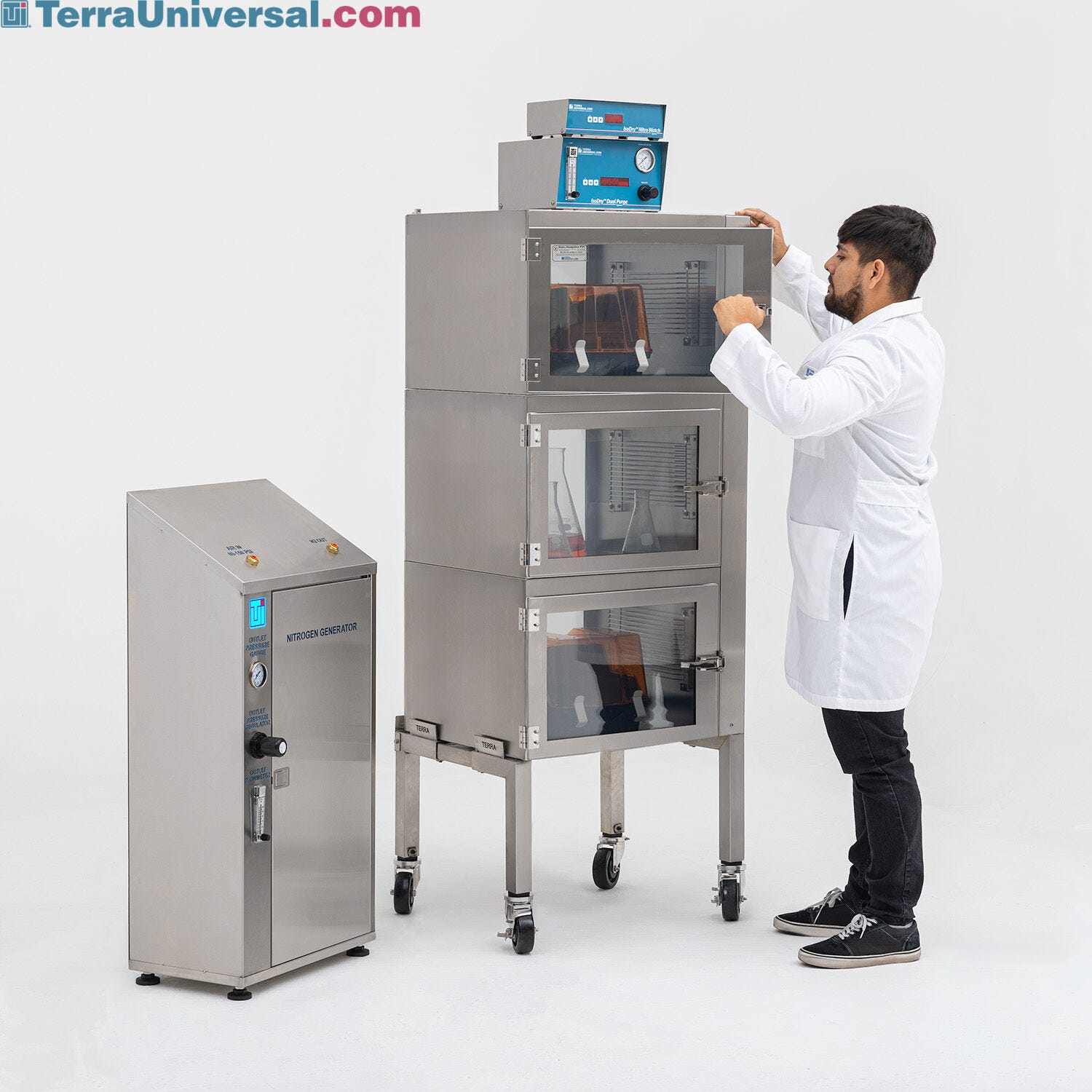 Stainless Steel Nitrogen-Purged Desiccator Cabinets