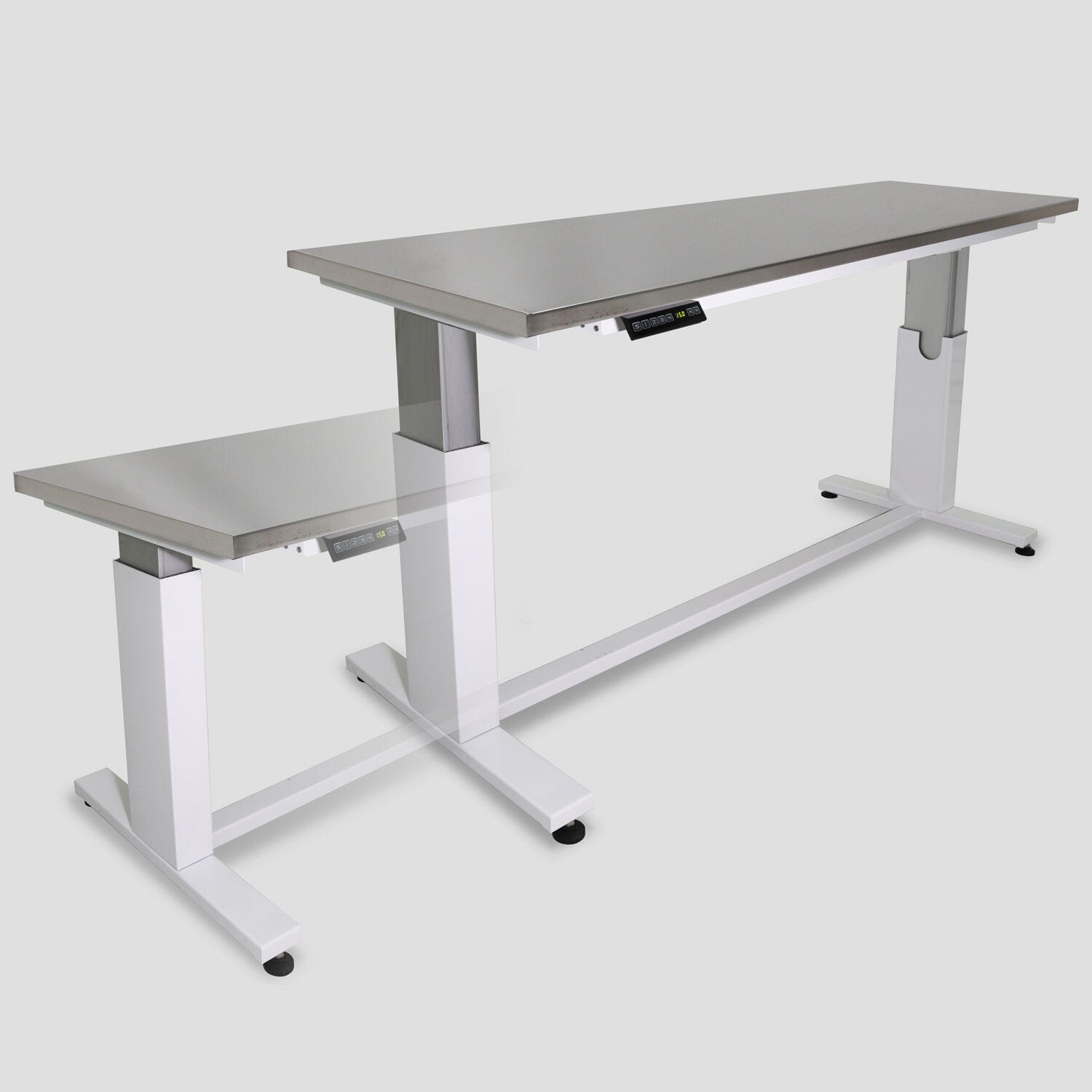 Work Station, ErgoHeight™; 304 Stainless Steel, Solid Top, 96" W x 30 ...