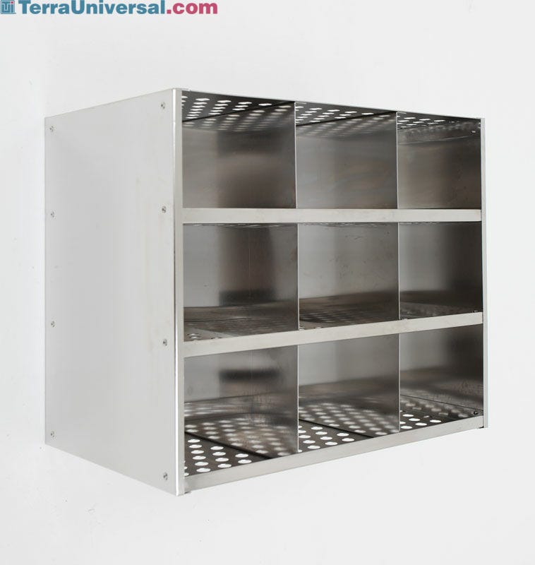 Wall-Mount Multifunctional Storage System, 304 SS, 24" W x 14.5" D x 20 ...