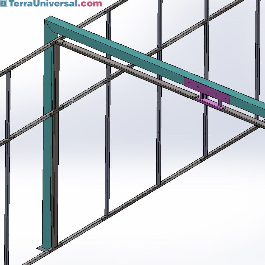 Flat Roof Truss System for Modular Cleanroom