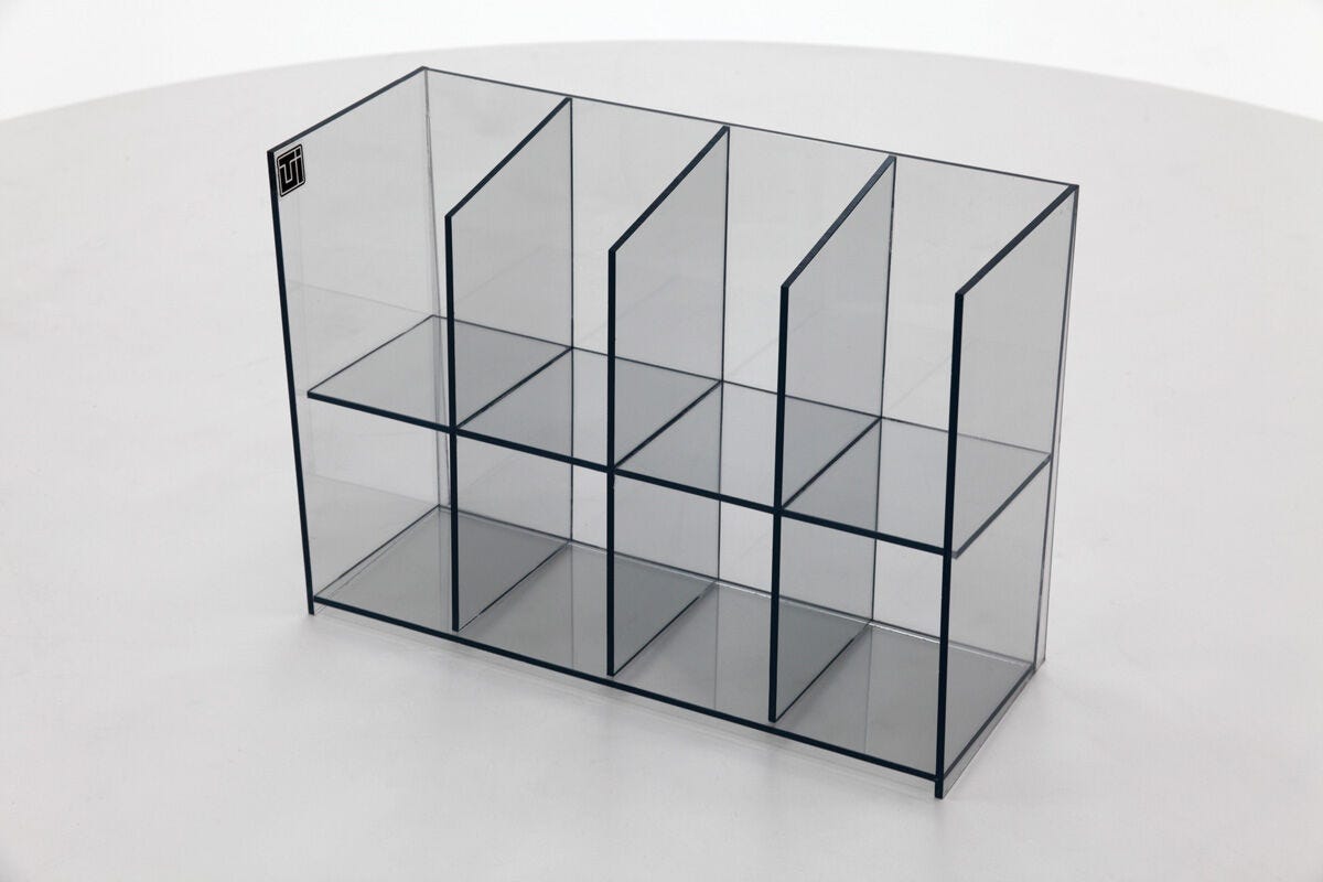 Organizer; Small Parts, Static Dissipative PVC, 15"W x 5"D x 10.5"H ...