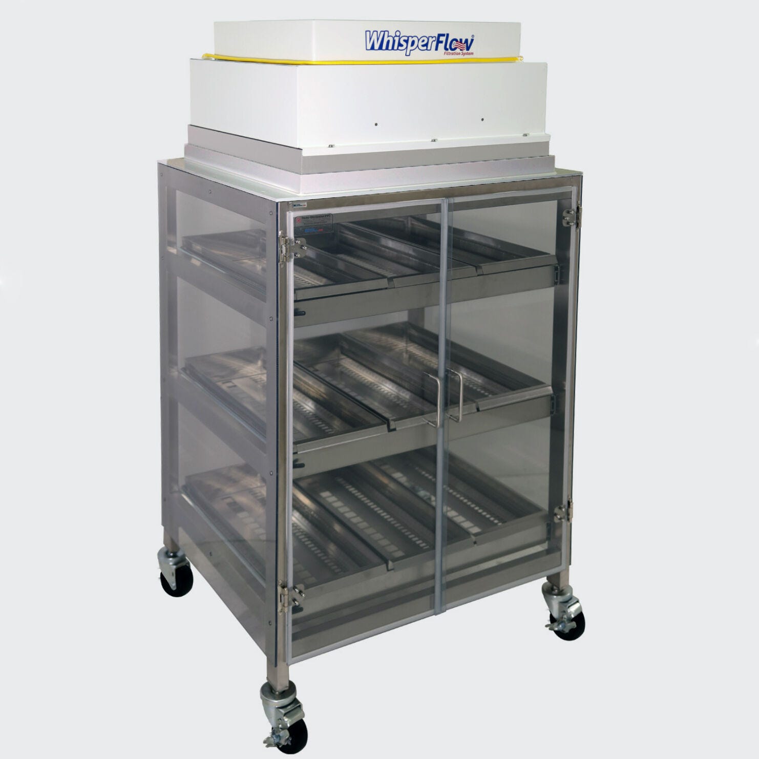 HEPA-Filtered Storage Cabinets with Removable Sliding Trays