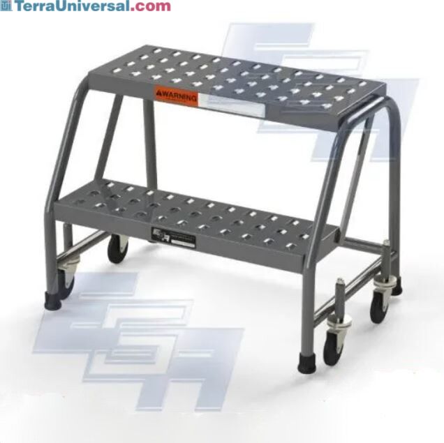 OSHA G2026SU+ ROLL-EZY 2-Step Steel Industrial Rolling Ladder, EGA ...