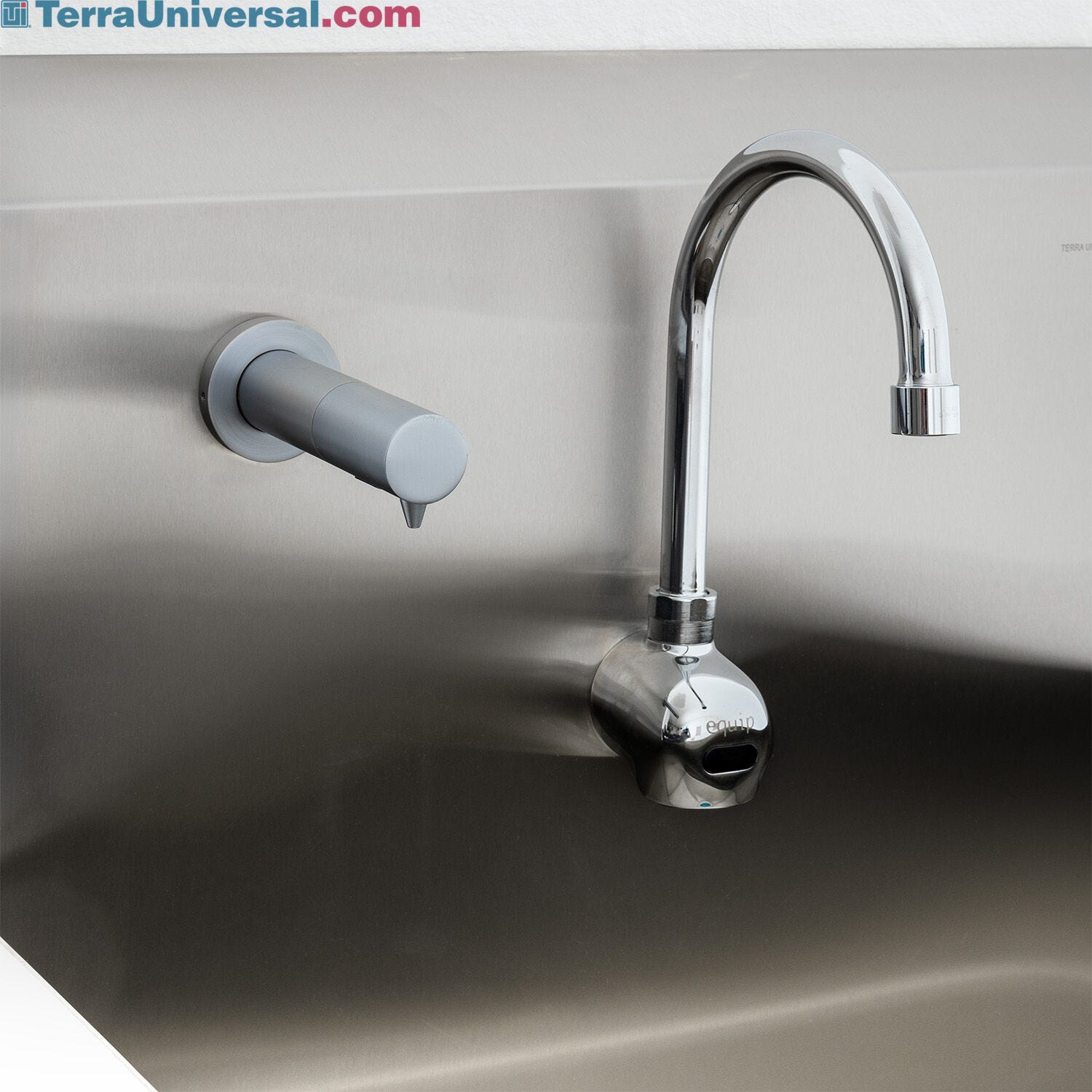Wall-Mount Sink; BioSafe®, 1 Faucet, 304 or 316L SS, Chrome Finish ...