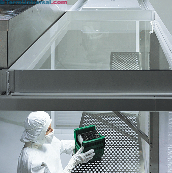 Ceiling Panel for Modular Cleanrooms; 2' x 4', Static-Dissipative PVC ...