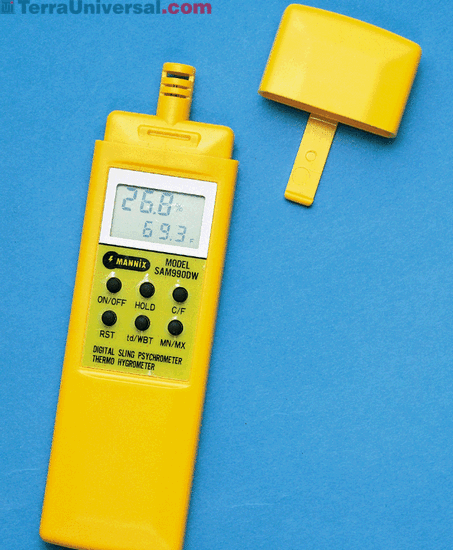 Psychrometer; Digital, Handheld, AAA Batteries 5401-17 | Terra Universal