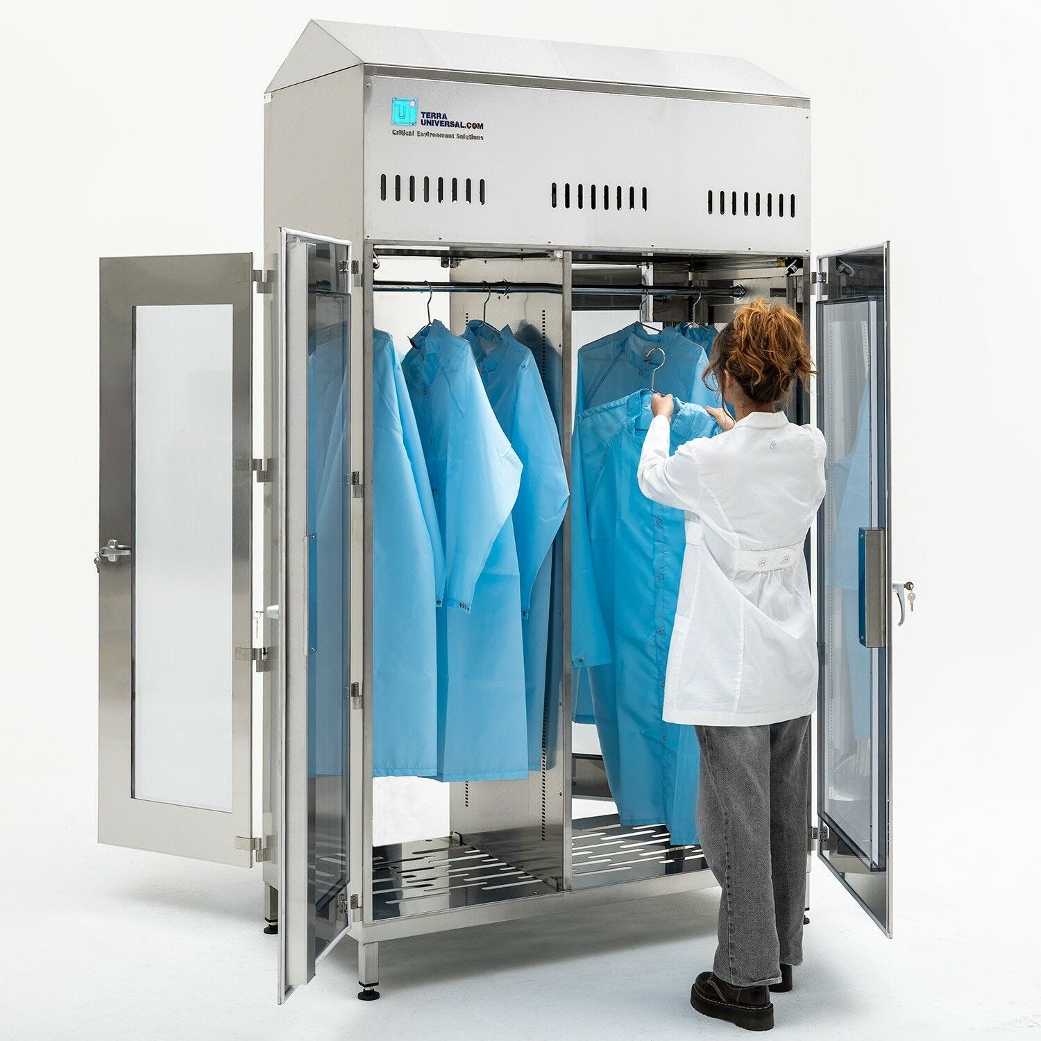 Double Sided Garment Cabinet with FFU; 304 SS, 52"W x 26.5"D x 94"H ...