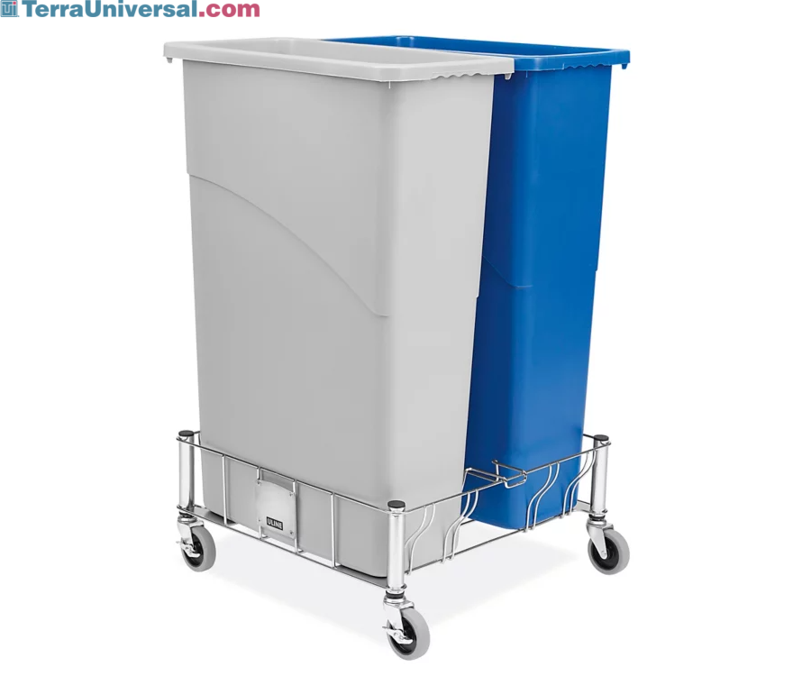 304-Grade Stainless Steel Waste Bin Dollies by Uline | Terra Universal