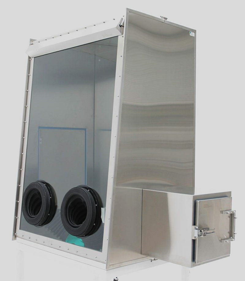 Glovebox; 304 Stainless Steel, 37.5" W x 29" D x 58" H, Polycarbonate ...