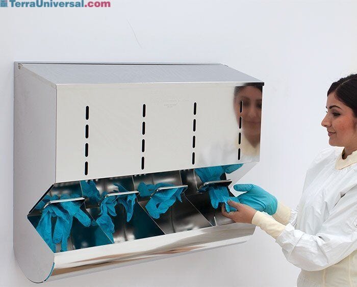 Stainless Steel and Polypropylene Cleanroom and Lab Glove Dispensers ...