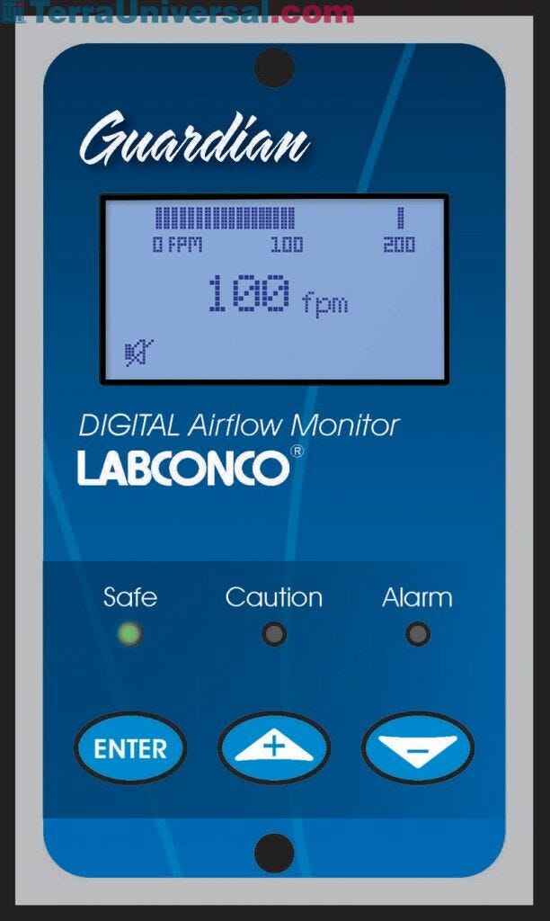 Airflow Monitor; Guardian, Digital, Labconco, 120V 3646-95