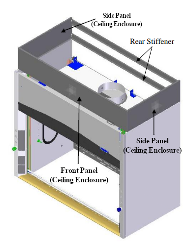 Three-sided Ceiling Enclosure Kit, 31.7" W x 8" D x 14" H 3648-72