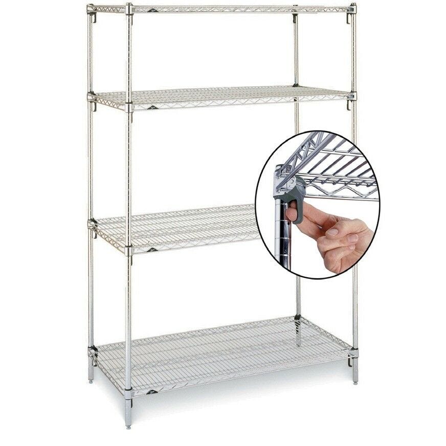 Stationary Metro Super Adjustable Super Erecta 4-Shelf Industrial Wire ...
