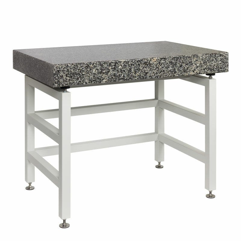 Granite Antivibration Table; Full Stone Top, Powder-Coated Steel Frame ...