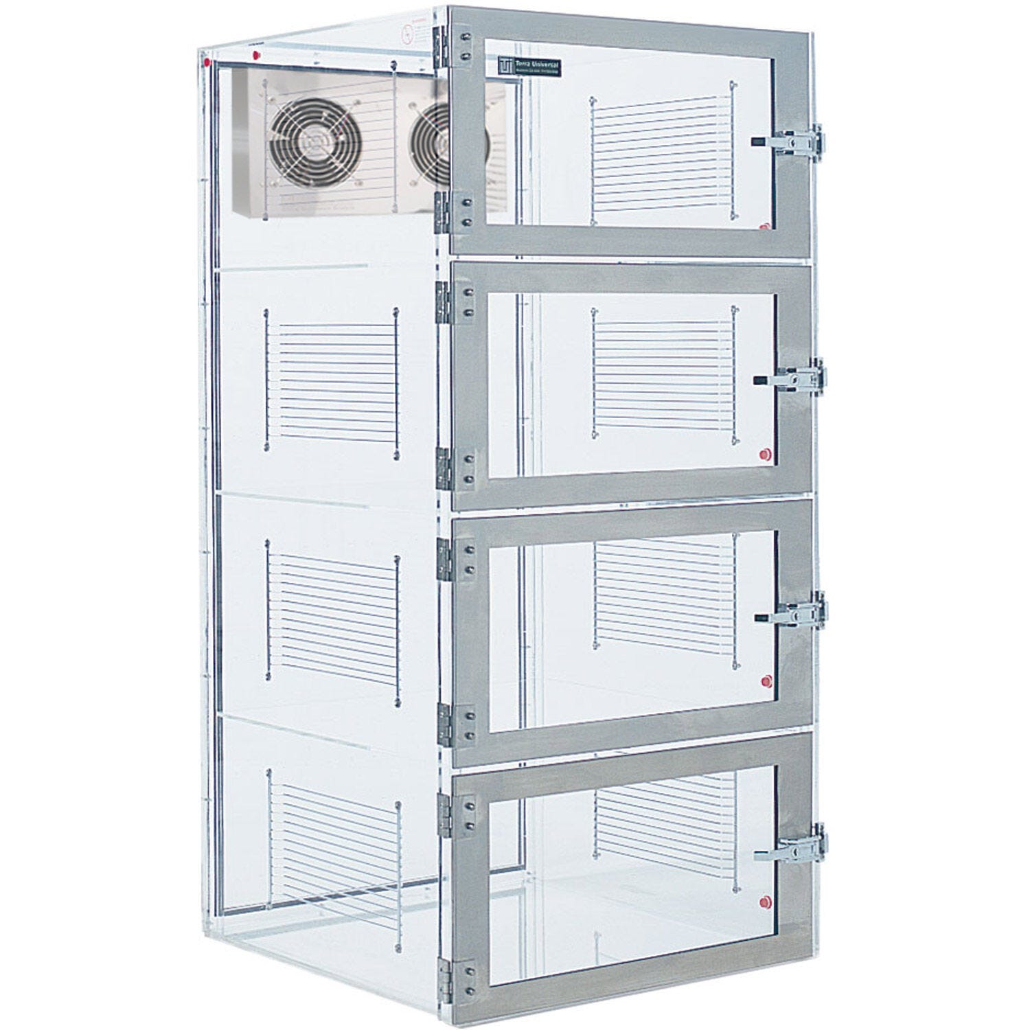 Desiccator; IsoDry, Static Dissipative PVC, 3 Chambers, 24" W x 19" D x ...