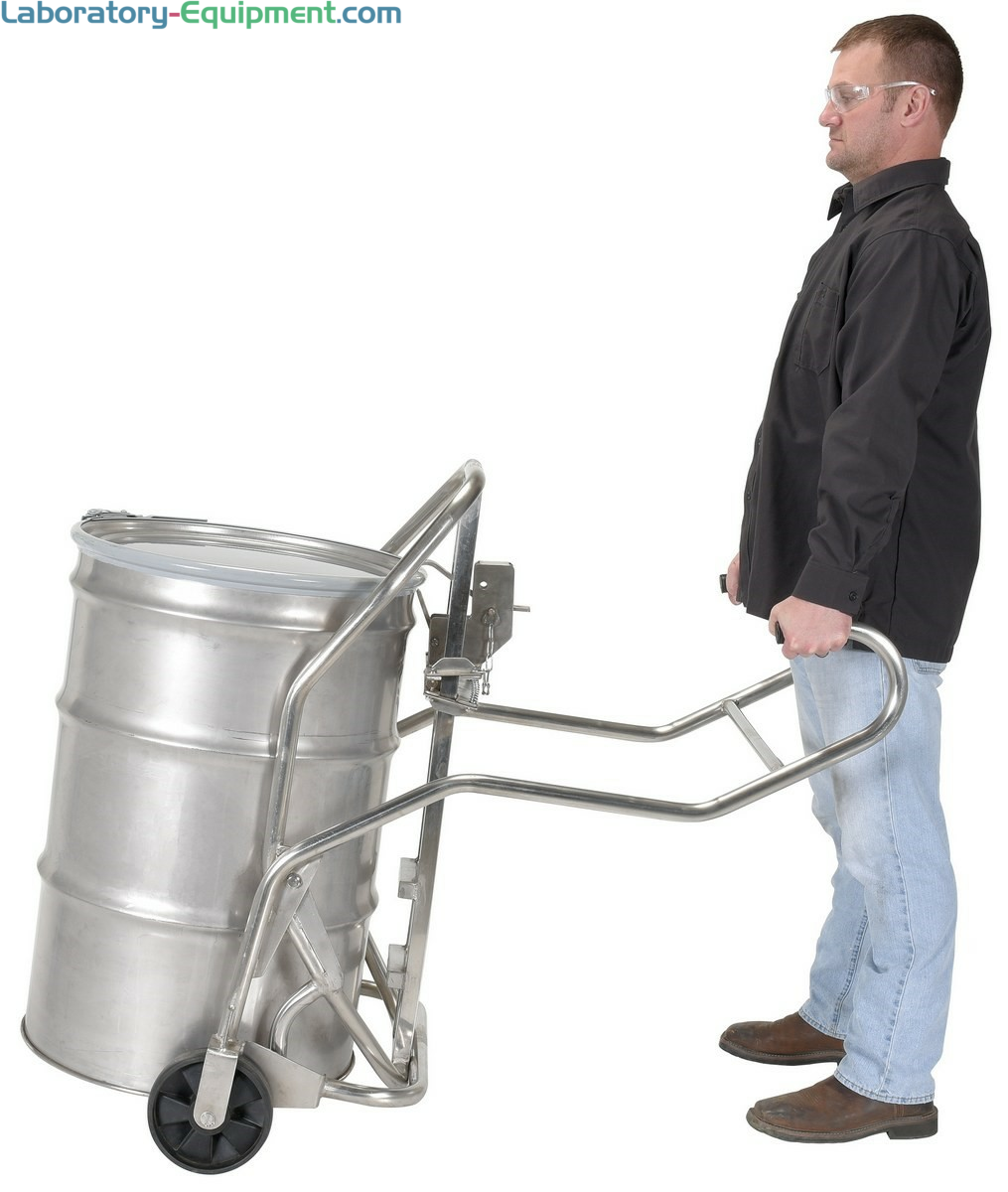 Deluxe Drum Truck, 304 SS, 31" W x 20" D x 55" H, 1,000 lb Load ...