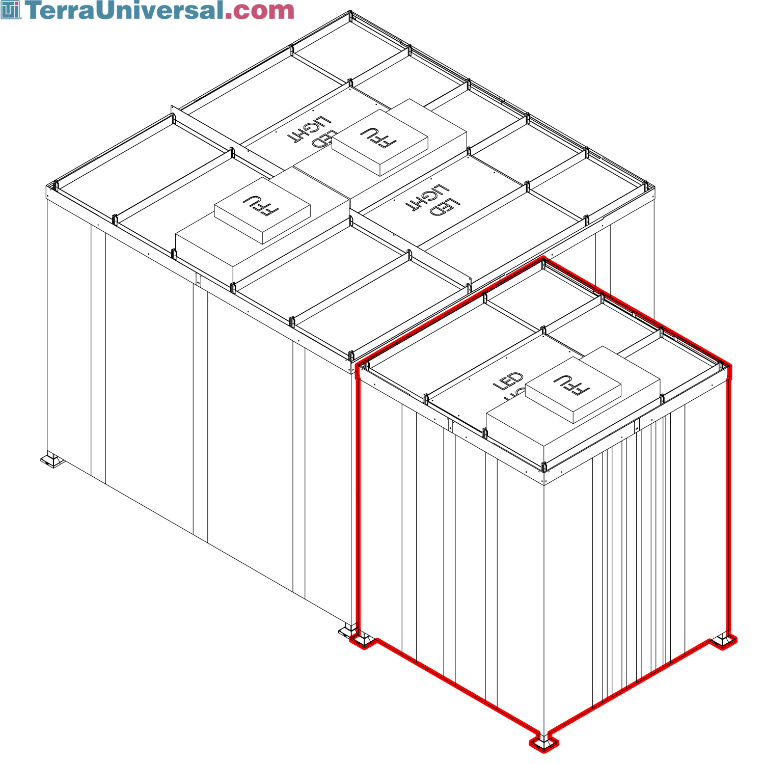 ValuLine™ Gowning Room; Softwall, 8'W x 8'D x 8'H 6606-30