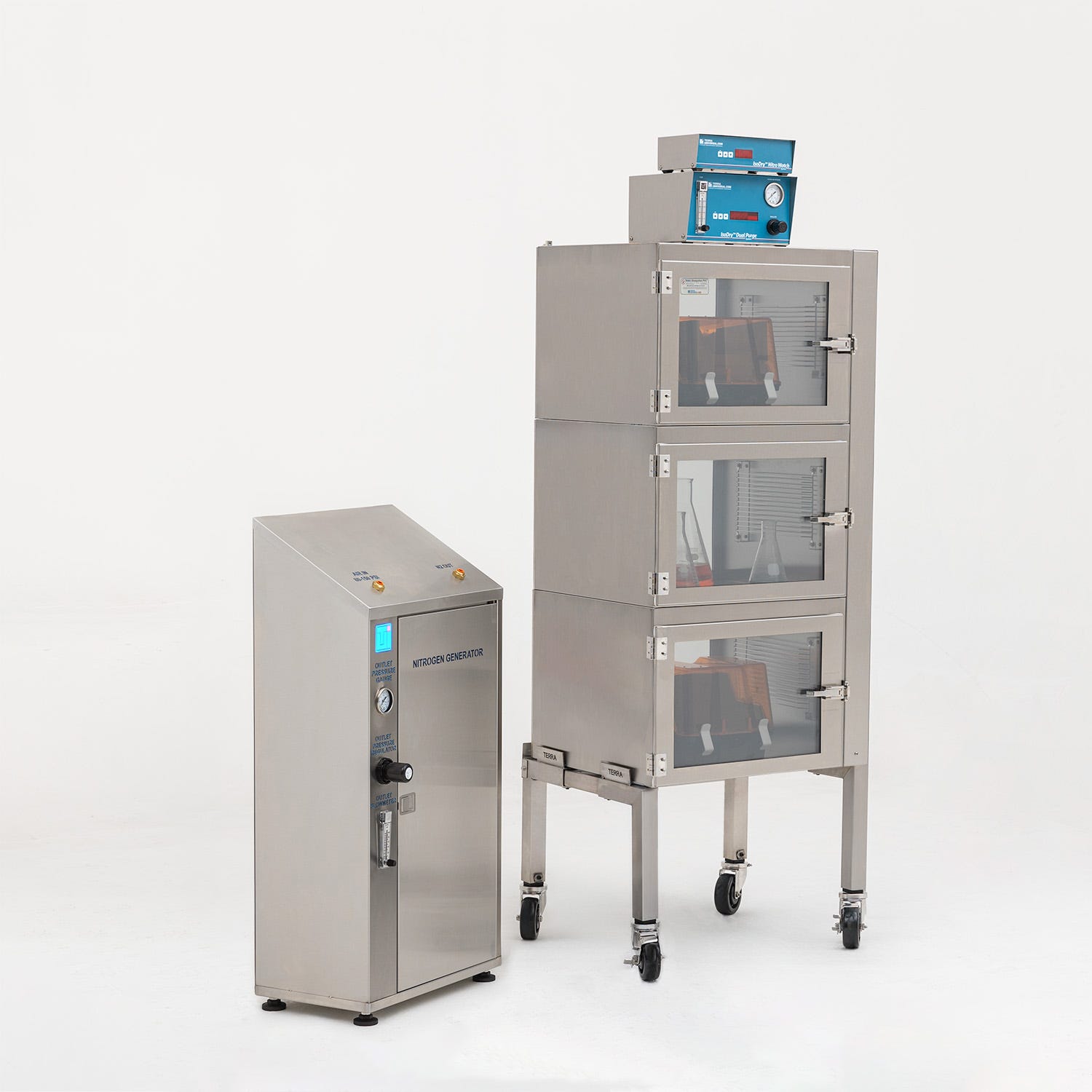 Stainless Steel Nitrogen-Purged Desiccator Cabinets