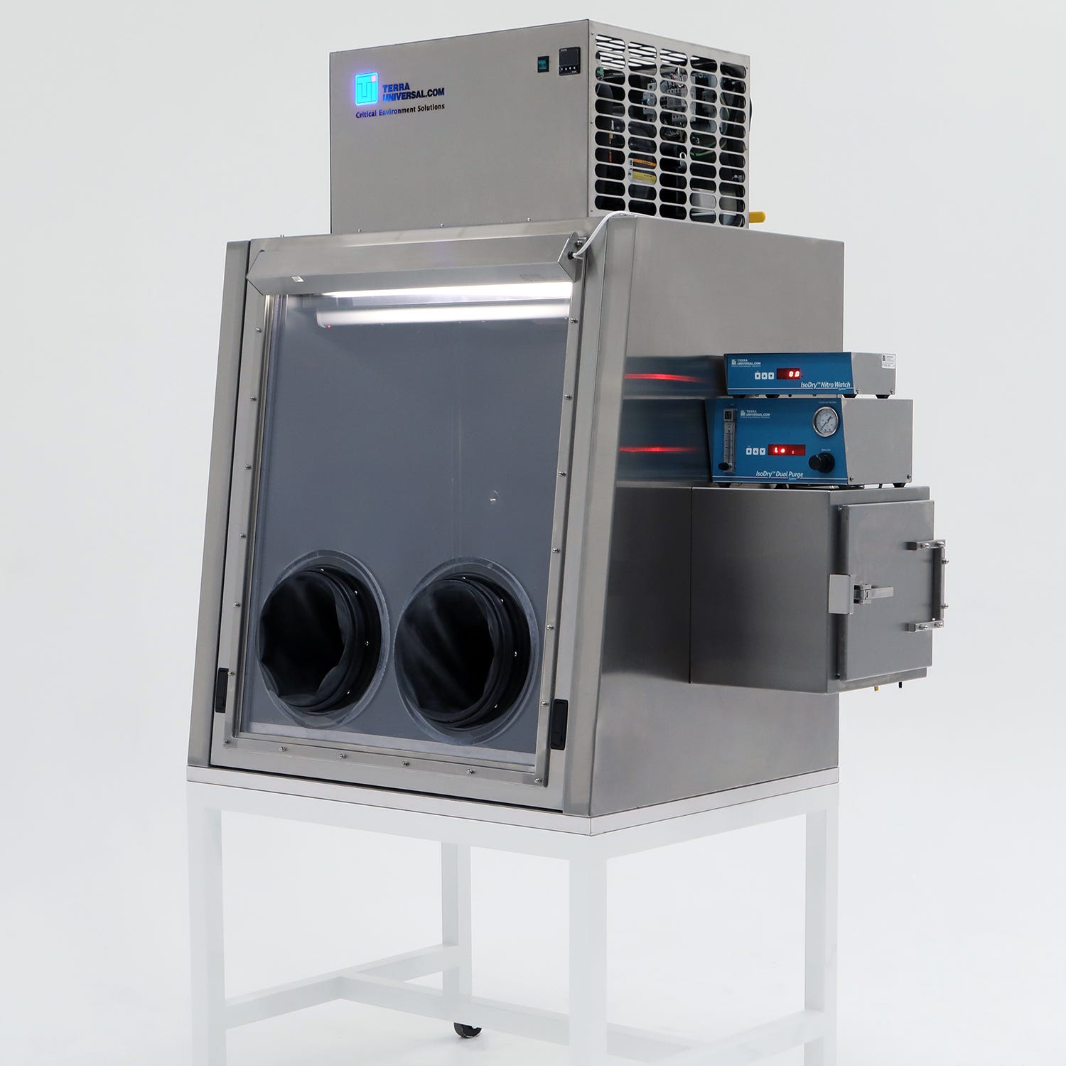 Glove Box; Insulated, 304 Stainless Steel, 41" W x 33" D x 43" H, 2 ...