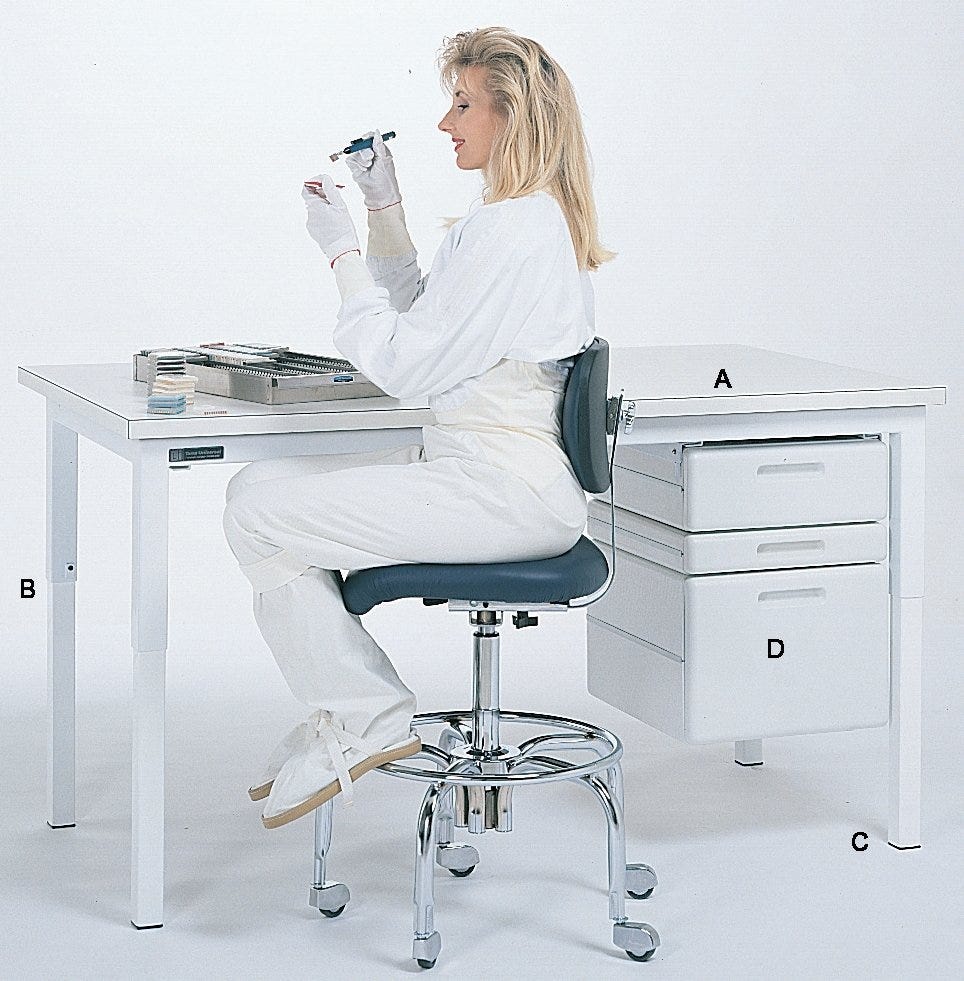 Cleanroom Workstations with Non-Dissipative Laminate Tops | Terra Universal