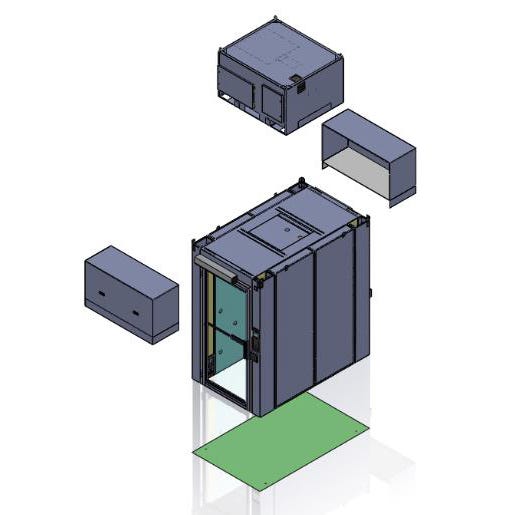 Pass-Through; Smart, Air Shower, 53" W x 37" D x 79" H, Standard Floor ...